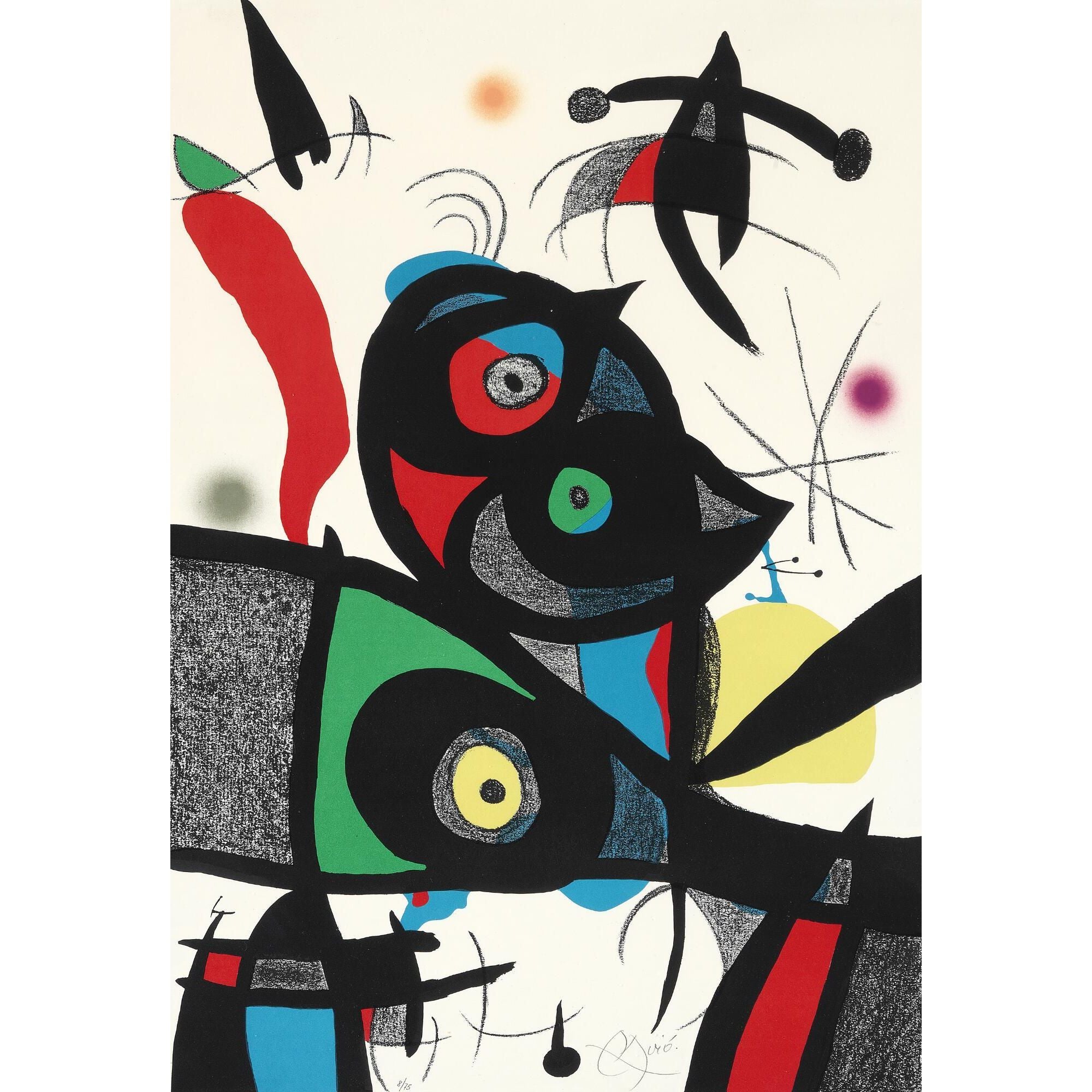 Joan Miro, Original Lithograph, "Oda à Joan Miró" | Chali-Rosso Art Gallery